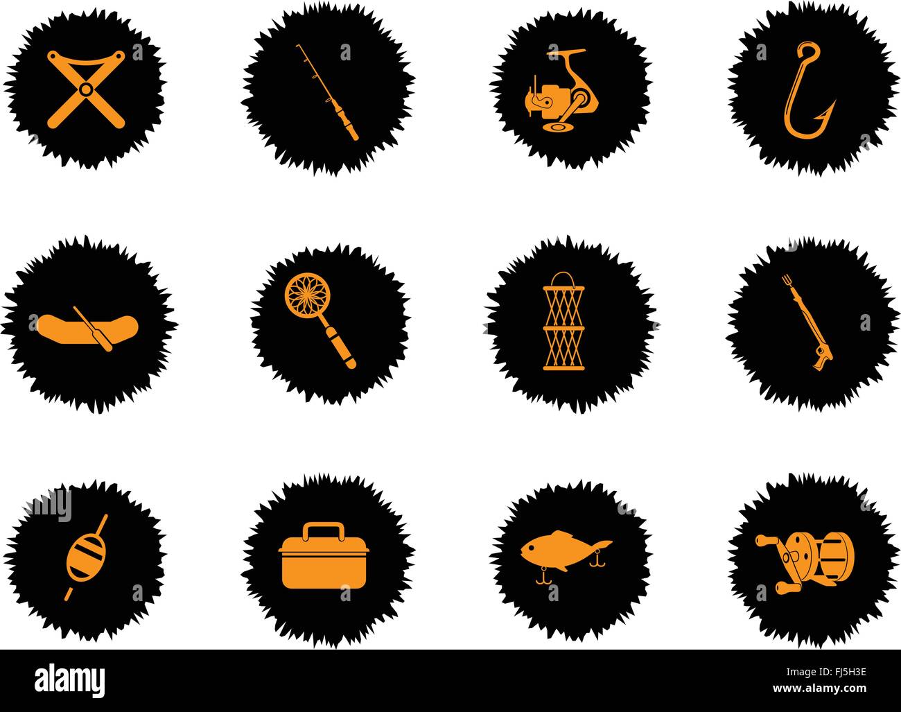 Fishing icon set Stock Vector Image & Art - Alamy