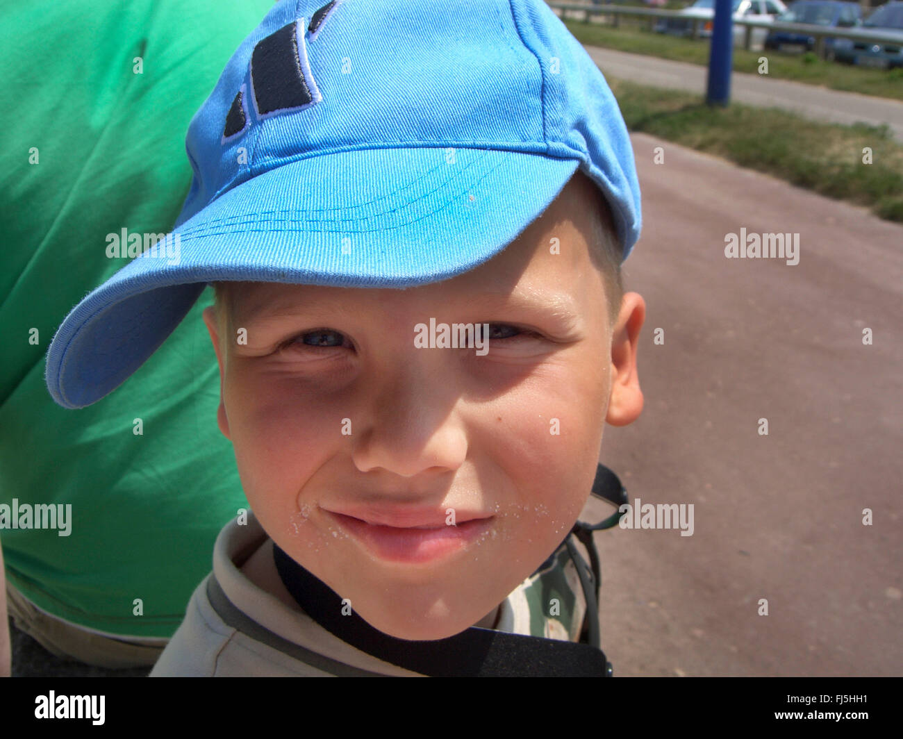 little boy with cap, portrait of a child Stock Photo - Alamy