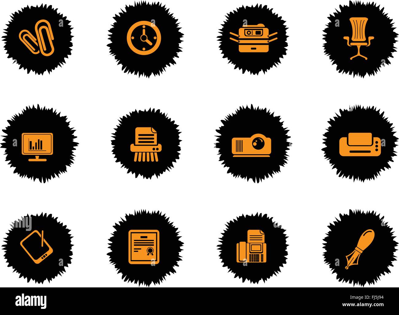 Office simply icons Stock Vector Image & Art - Alamy