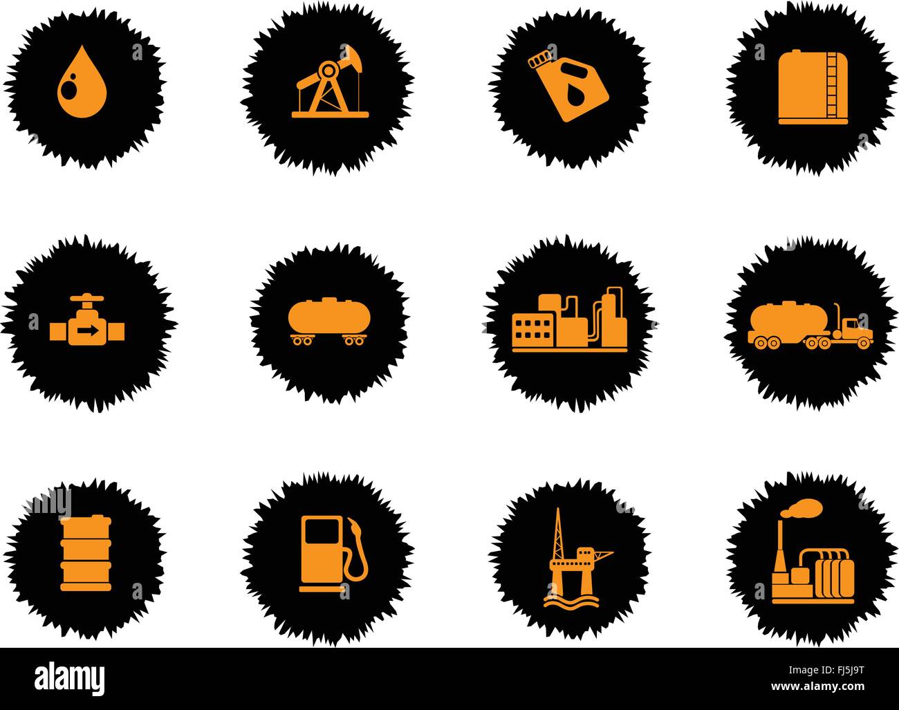 Oil and petrol industry objects icons Stock Vector Image & Art - Alamy