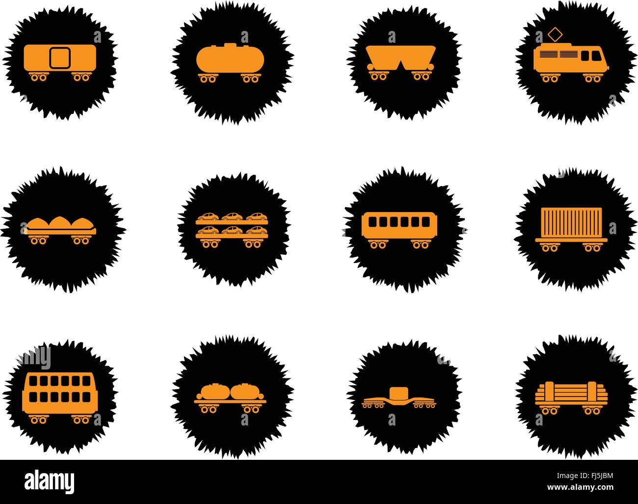 rail-freight traffic icons Stock Vector Image & Art - Alamy