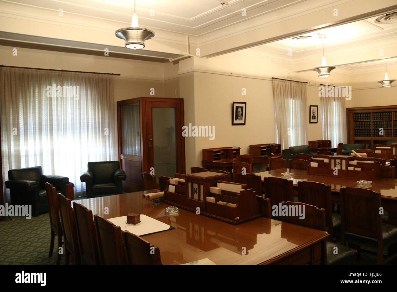Inside Old Parliament House in Canberra, now the Museum of Australian ...