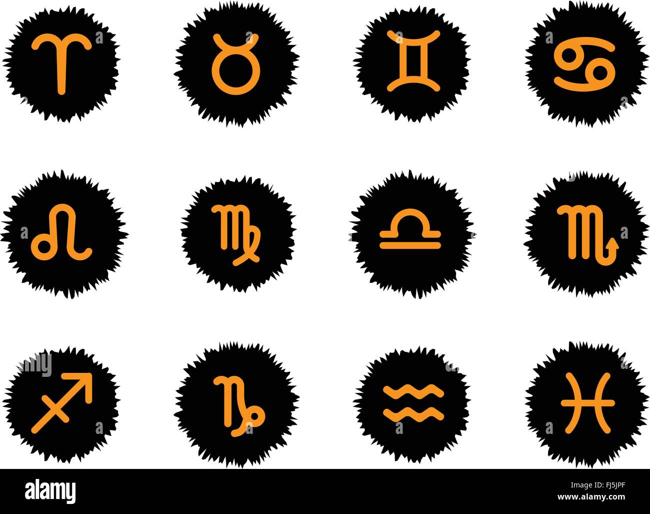 Zodiac icon set Stock Vector Image & Art - Alamy