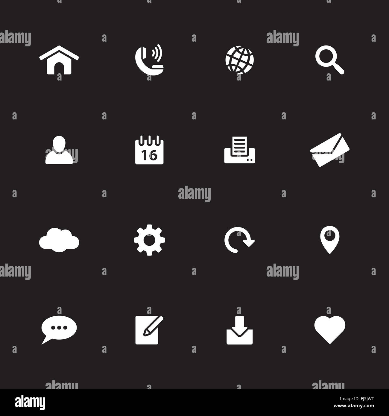 [JPEG] white simple flat icon set 1 for web design, user interface (UI ...