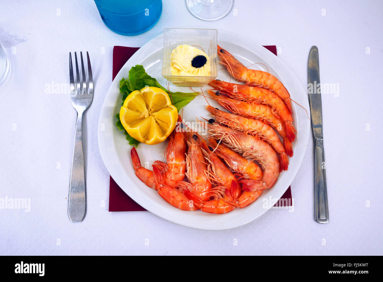 Prawn top view hi-res stock photography and images - Alamy