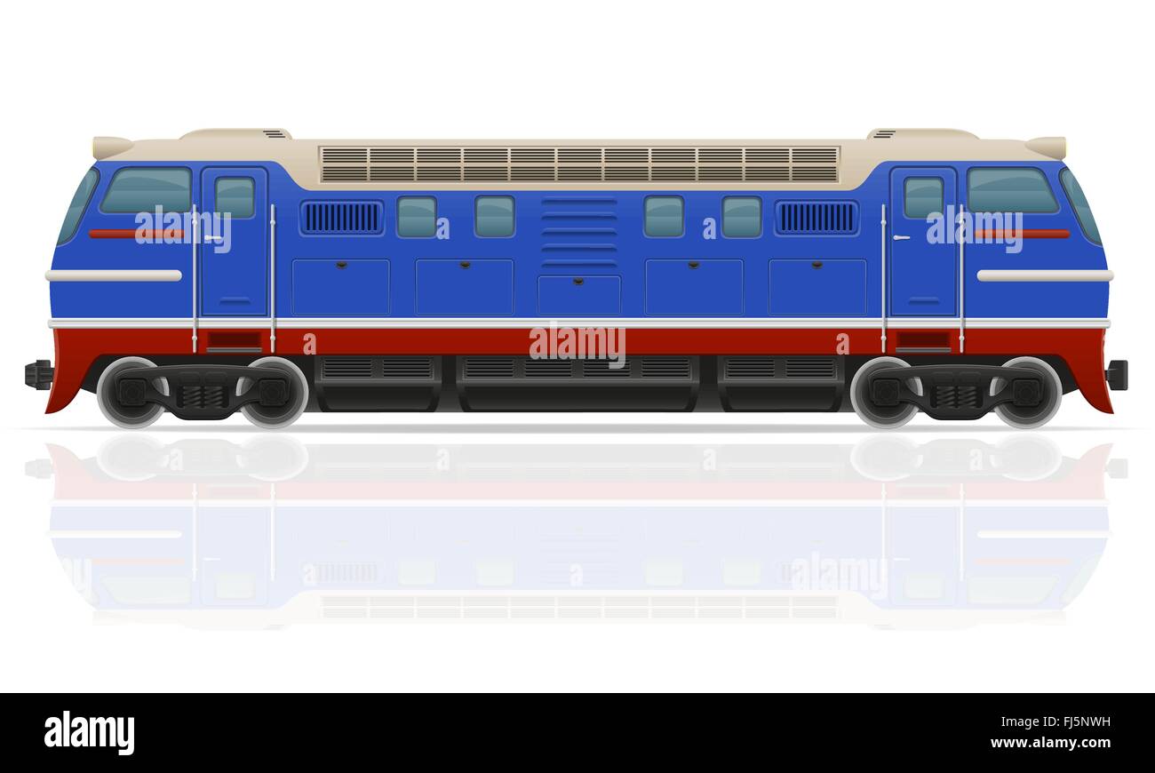railway locomotive train vector illustration isolated on white ...
