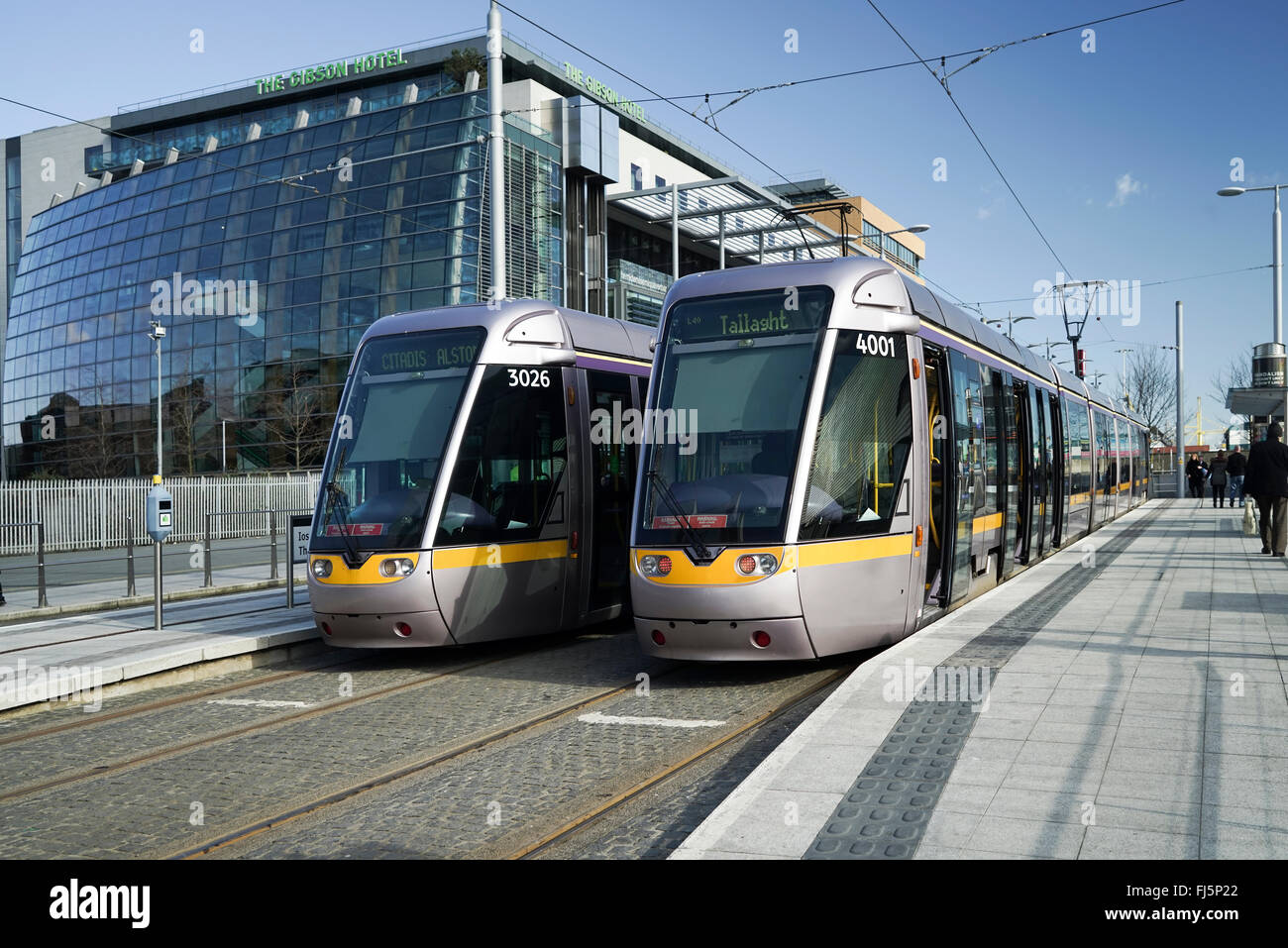 The Point Tram terminus, Dublin, Ireland Stock Photo - Alamy