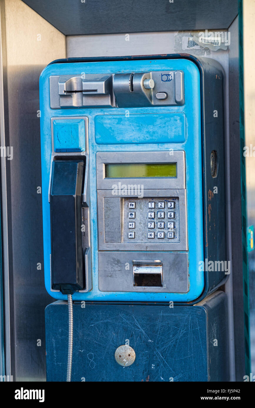 Old public phone still in workind condition Stock Photo - Alamy
