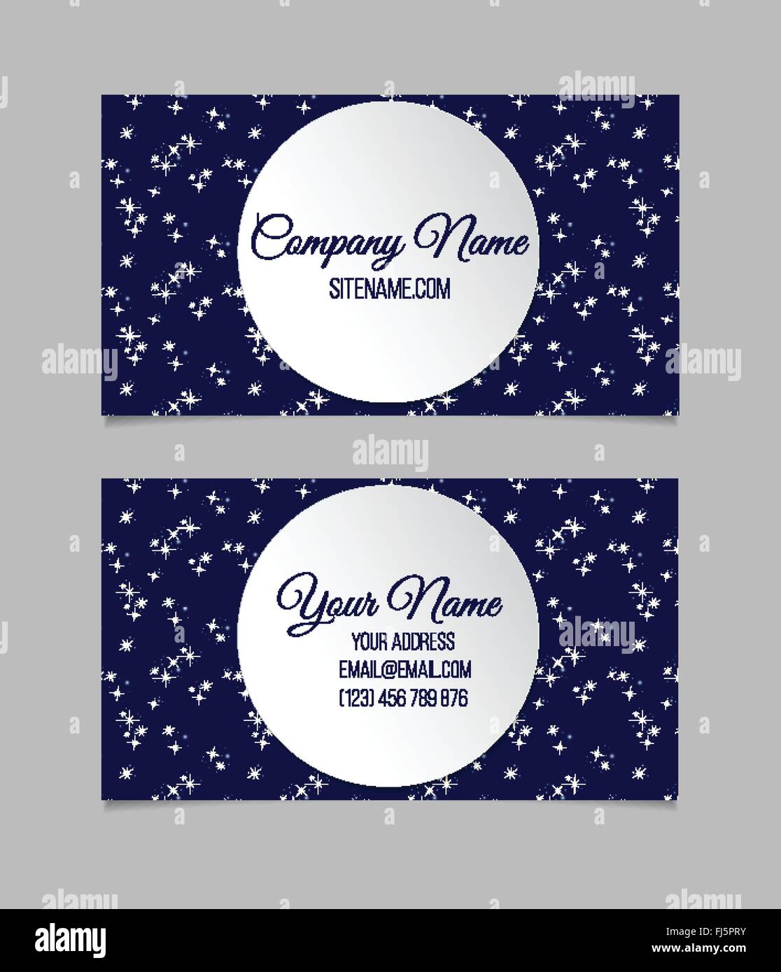 Business card template with stars Stock Vector Image & Art - Alamy