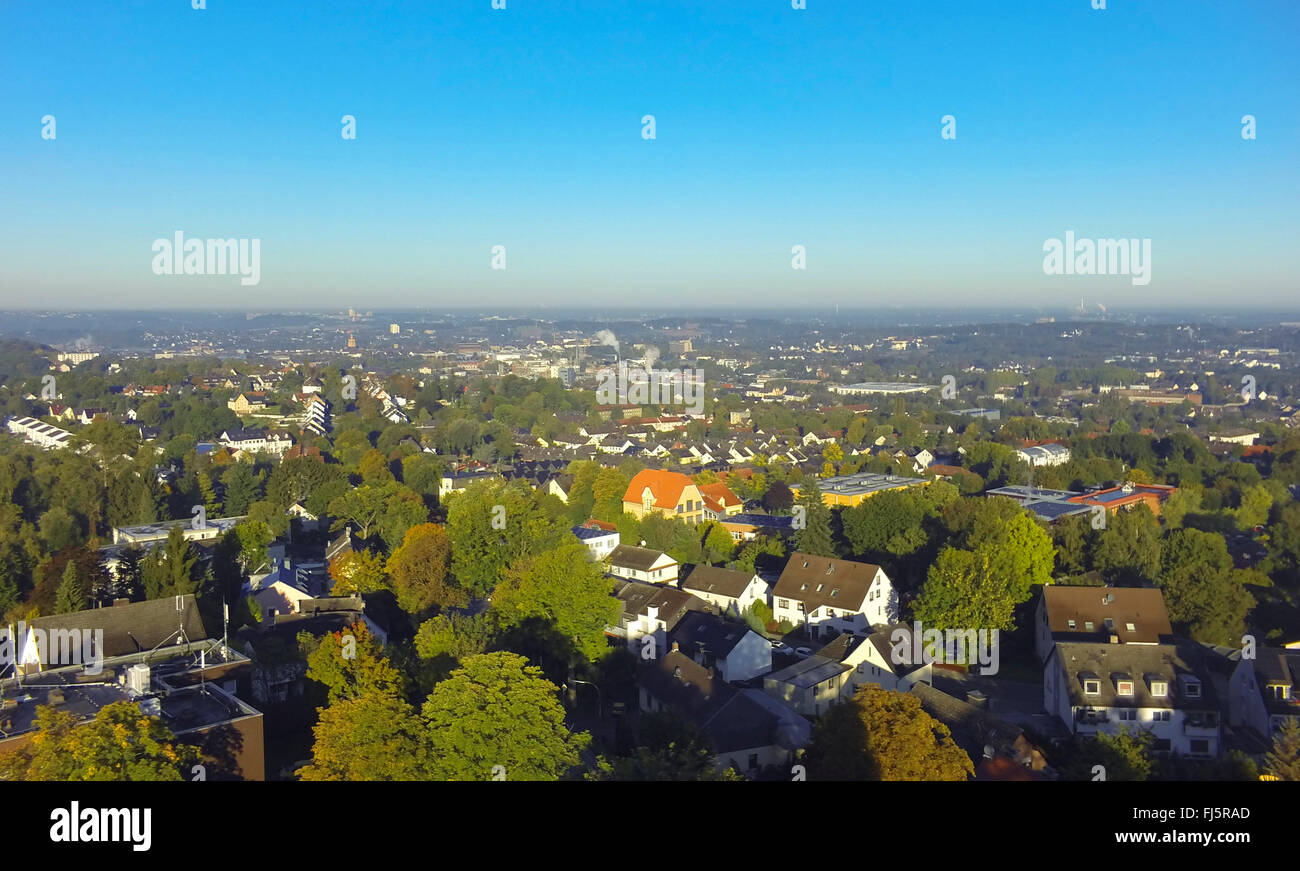 aerial view to Witten, Germany, North Rhine-Westphalia, Ruhr Area ...