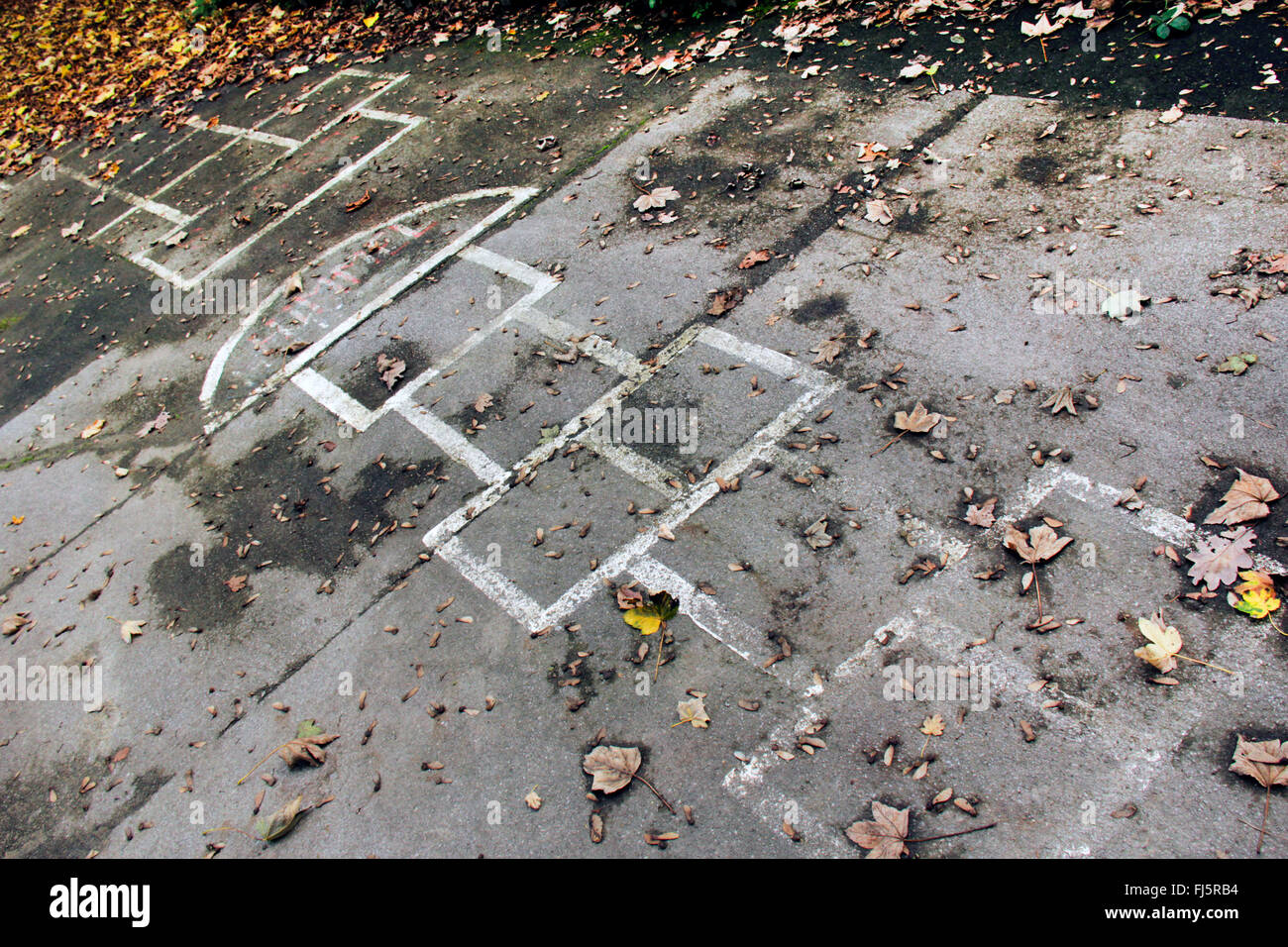 hopscotches on asphalt, Germany Stock Photo - Alamy