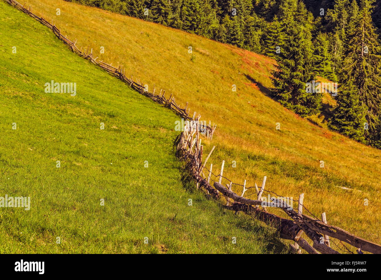 Summer countryside landscape with meandering traditional Romanian ...