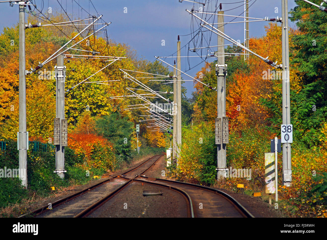 Overhead railway lines germany europe hi-res stock photography and ...