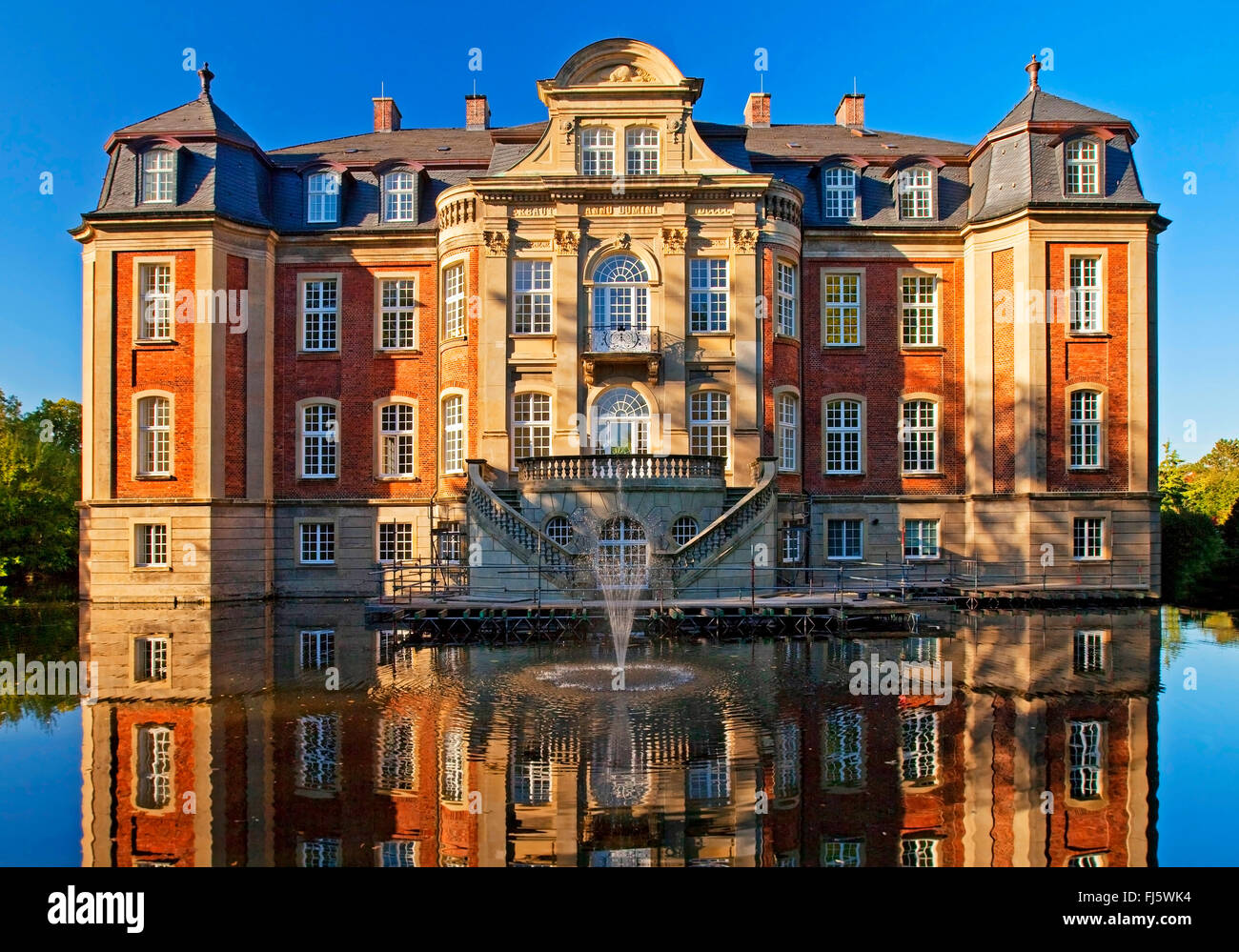 water castle Loburg, Germany, North Rhine-Westphalia, Muensterland ...