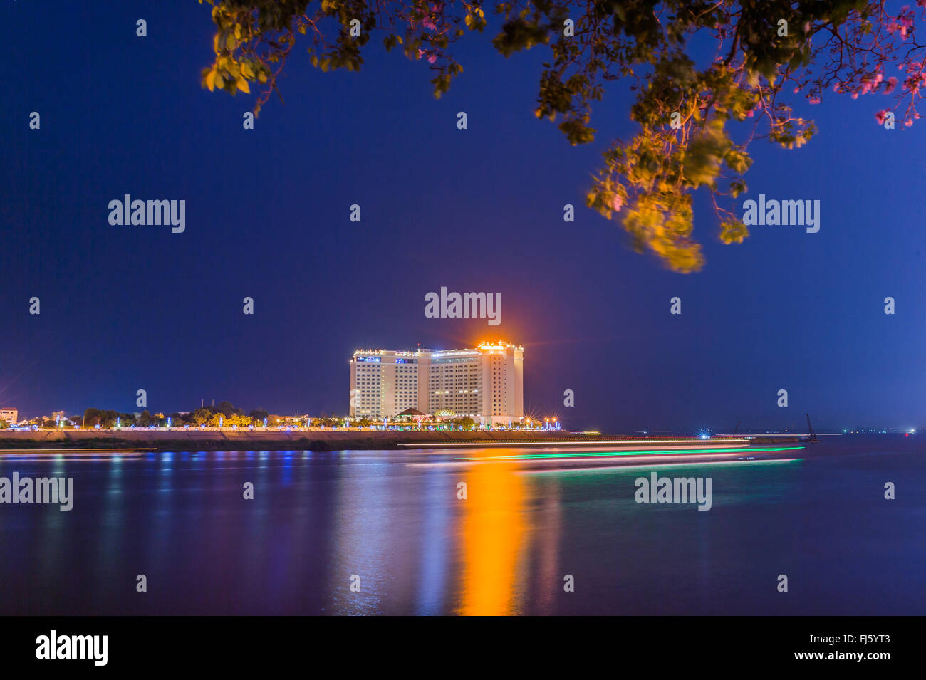 Night View in Phnom penh,Cambodia Stock Photo - Alamy
