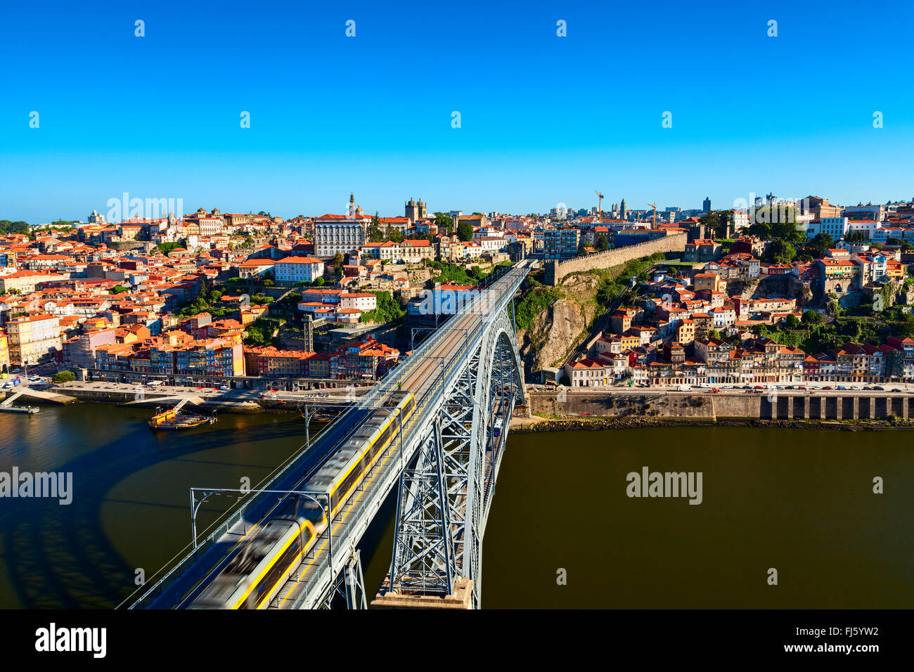 The history of the old railway bridge in portugal hi-res stock ...