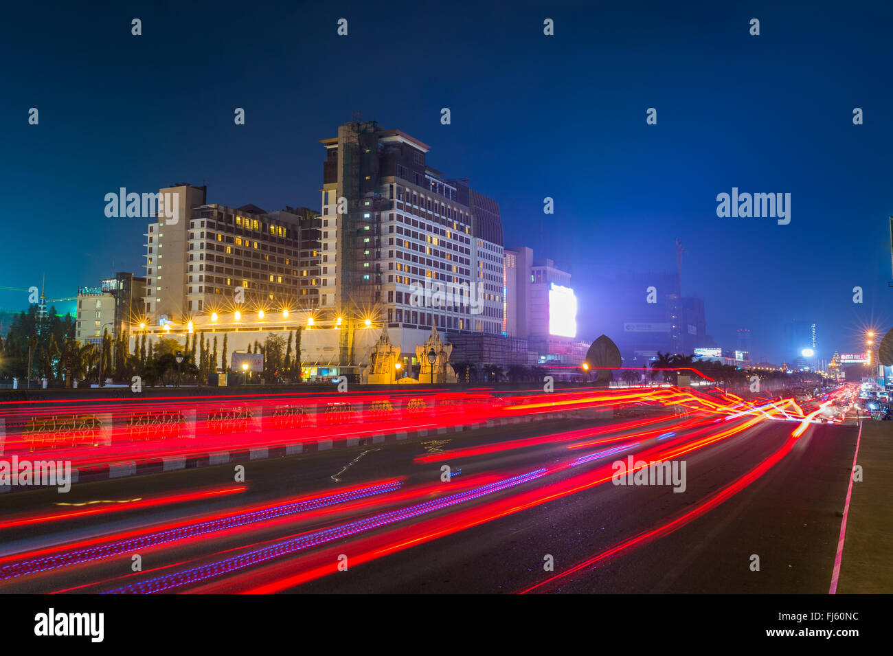 Night View in Phnom penh,Cambodia Stock Photo - Alamy