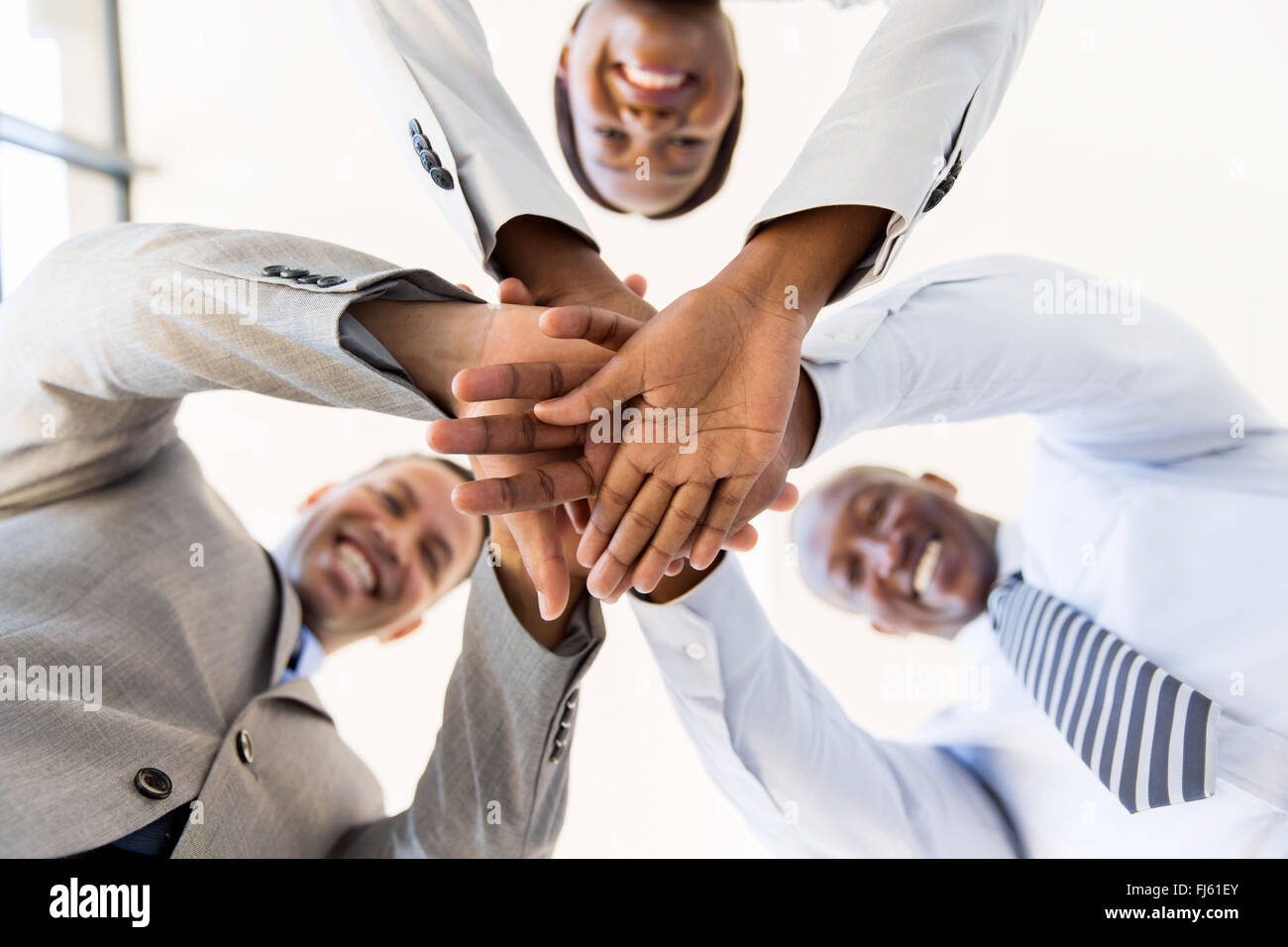Team business modern low angle hi-res stock photography and images - Alamy