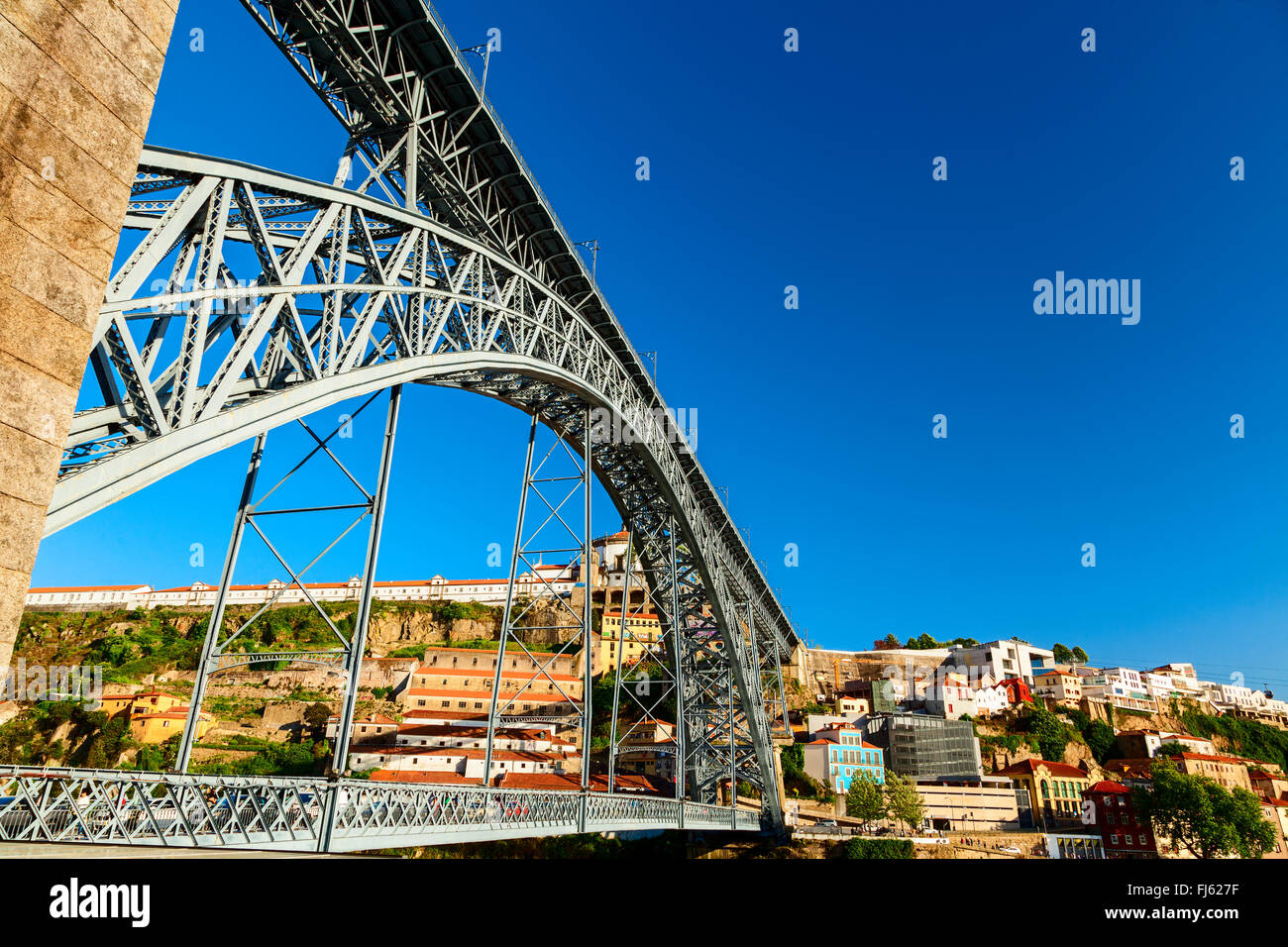 The history of the old railway bridge in portugal hi-res stock ...