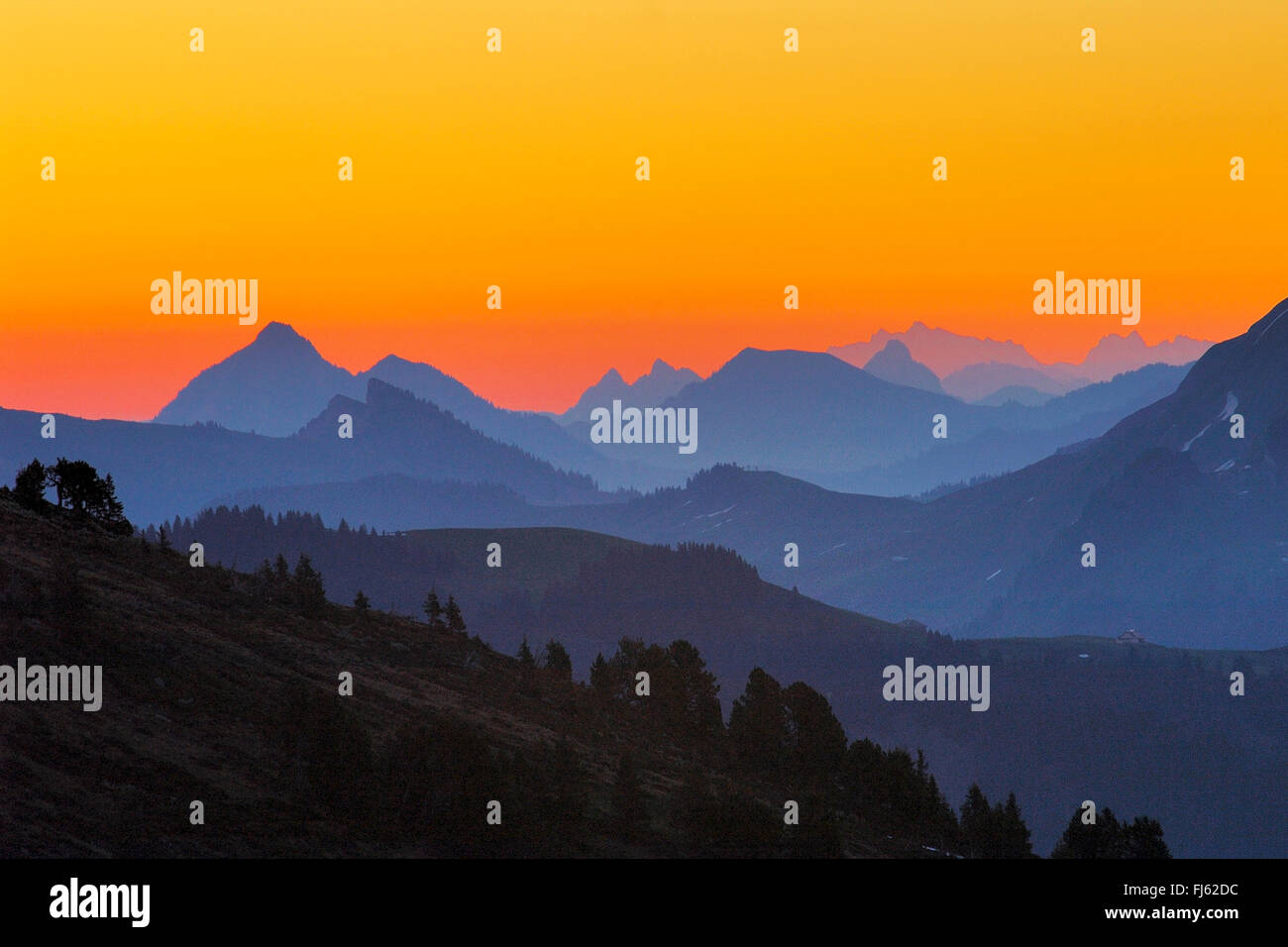 sunrise over the Alps, Switzerland, Bernese Oberland Stock Photo - Alamy