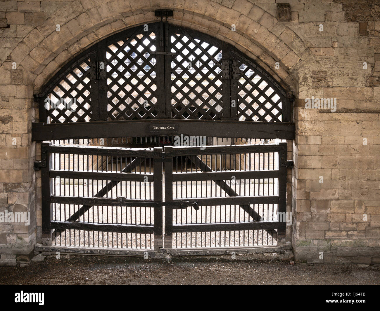 Traitors gate, a riverside entrance to the Tower of London, England ...