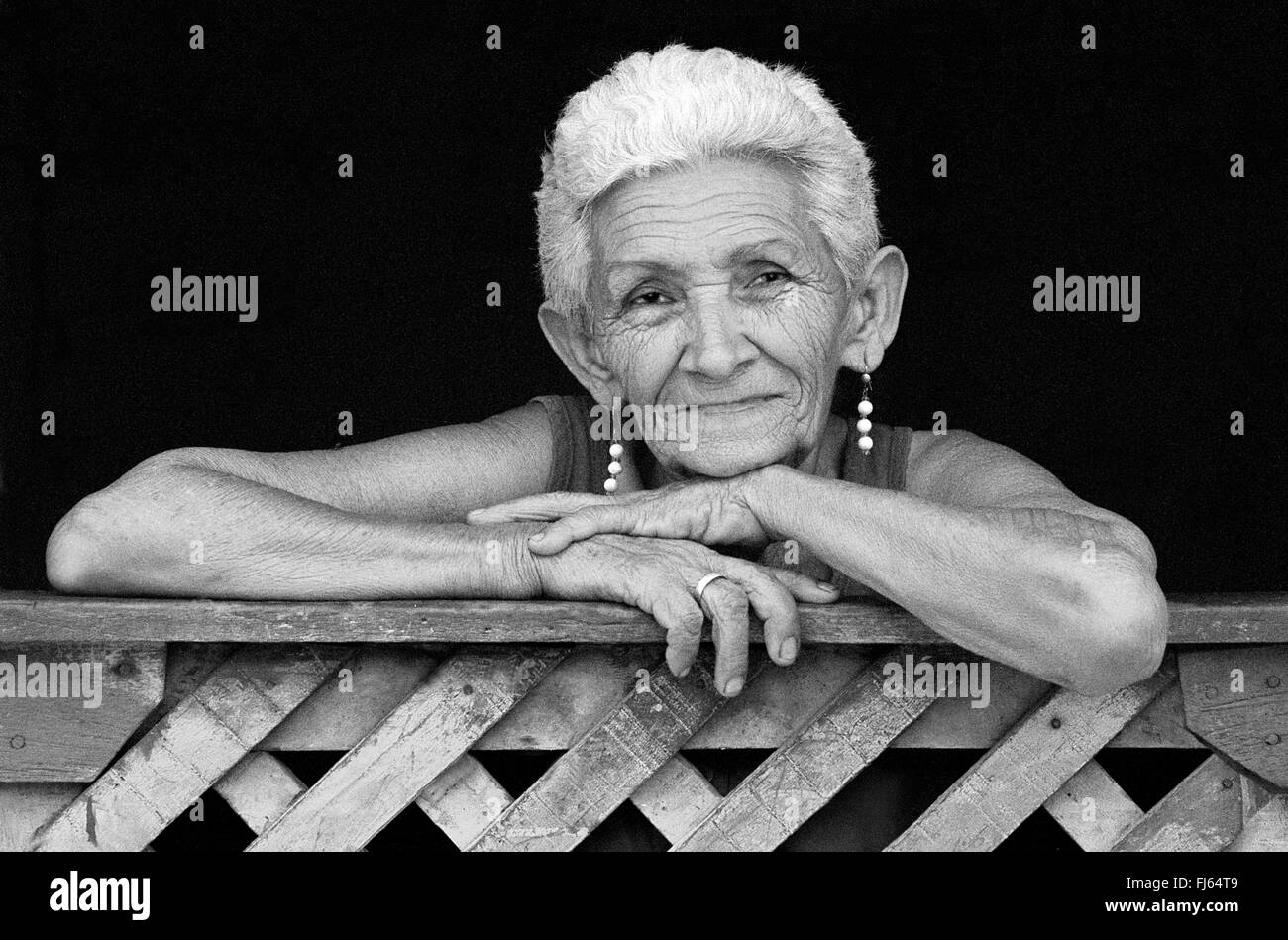 Photo smiling old woman Black and White Stock Photos & Images - Alamy