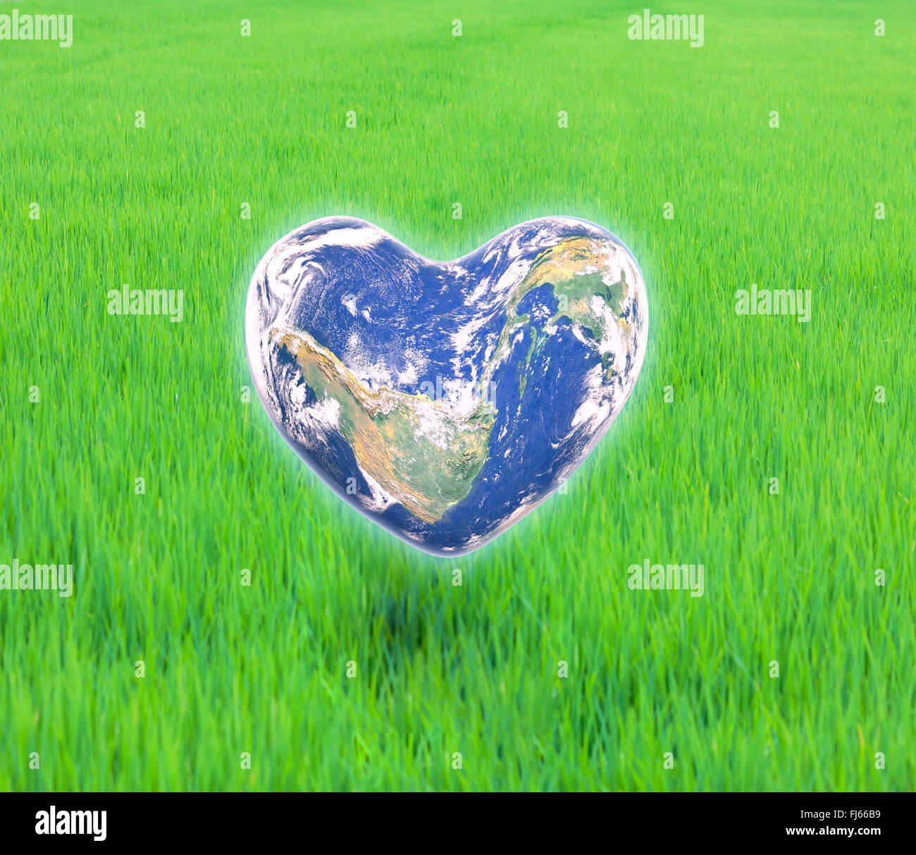 The earth in the shape of a heart, elements of this image furnished by ...