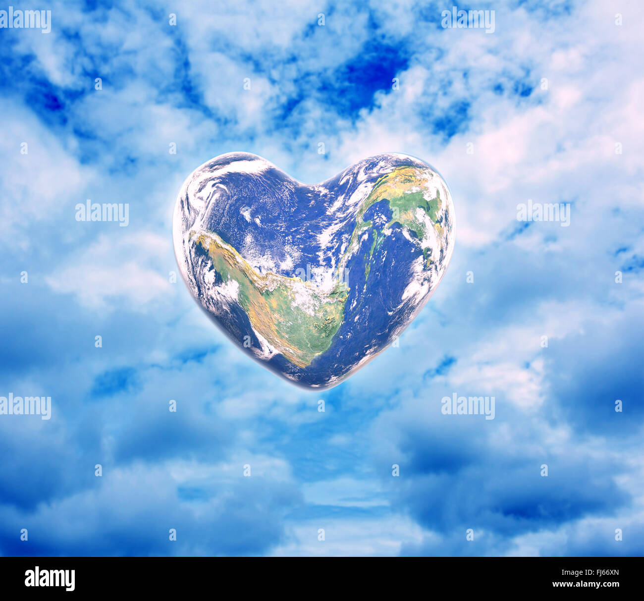 The earth in the shape of a heart, elements of this image furnished by ...