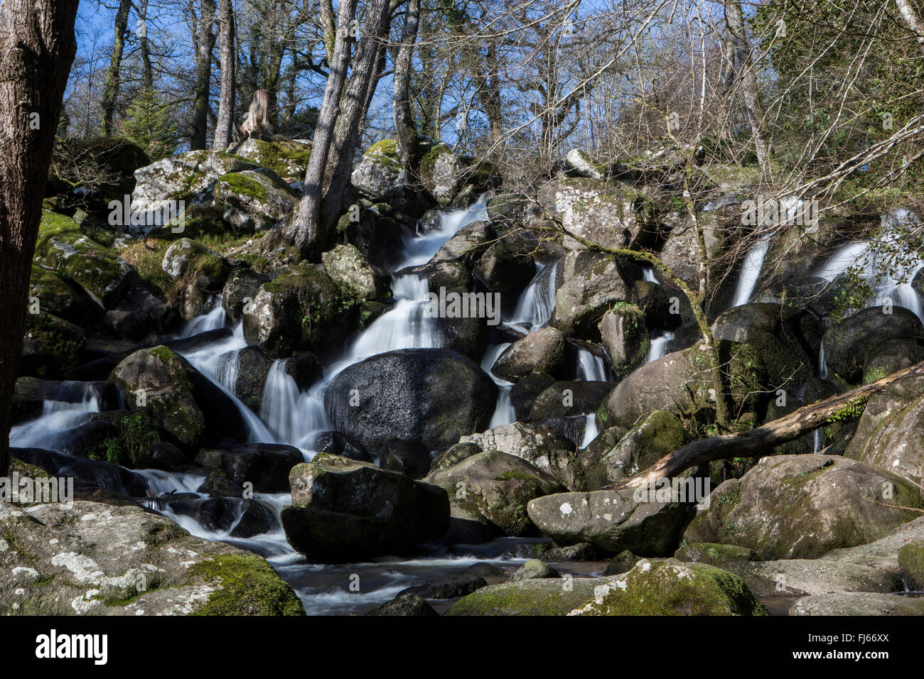 Becky Falls, Dartmoor, Devon Stock Photo - Alamy
