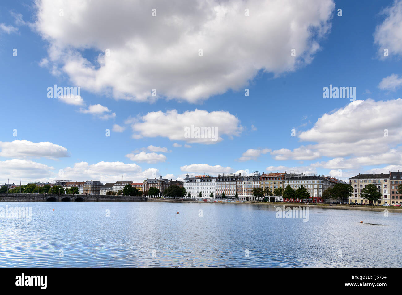 the lakes in Copenhagen, Denmark is a row of 3 rectangular lakes ...