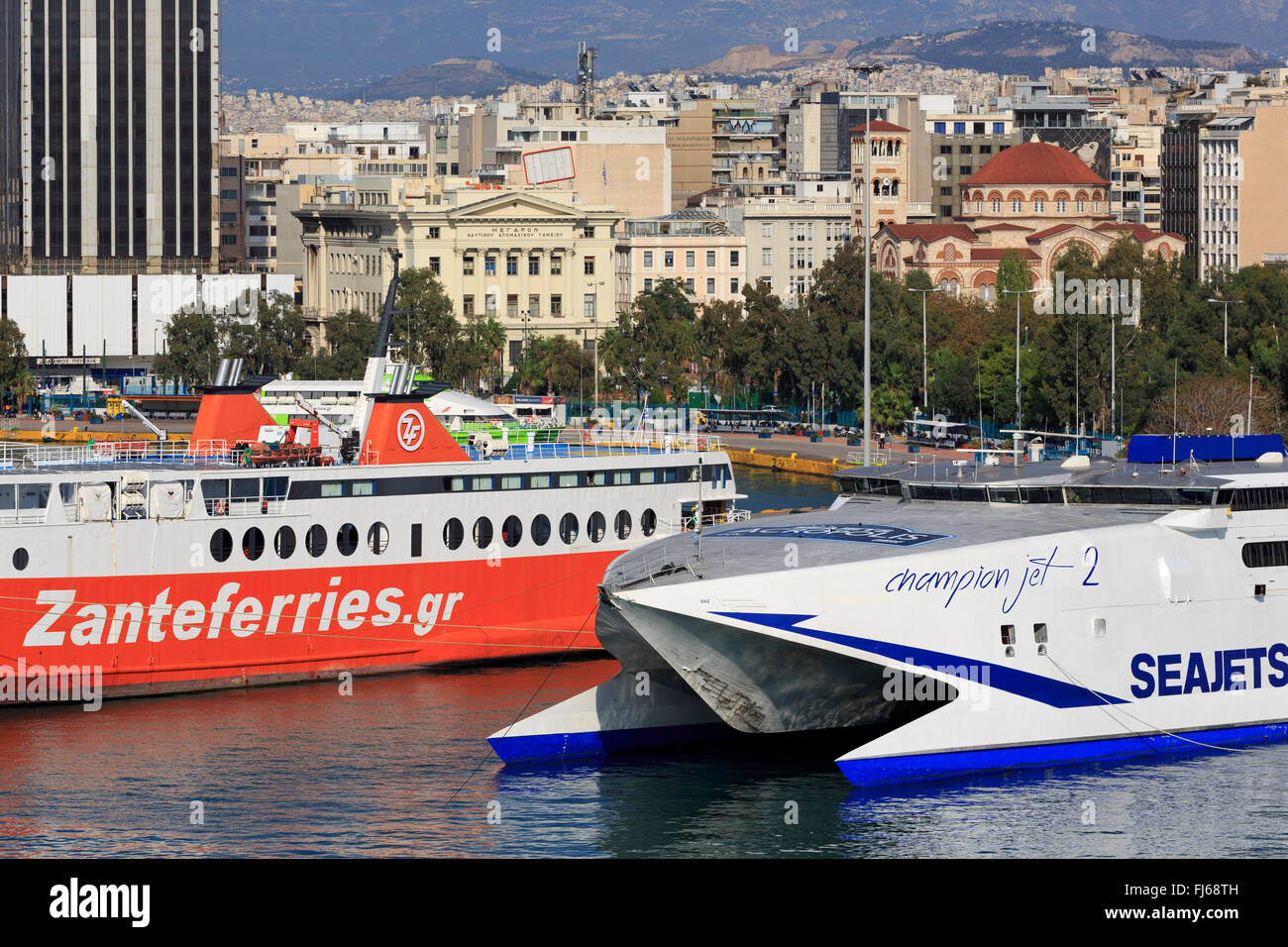 Ferries, Port of Piraeus, Athens, Greece, Europe Stock Photo - Alamy