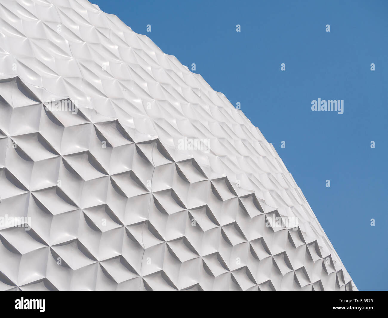 Wall pattern geometry angles on a white background , clear sky Stock ...