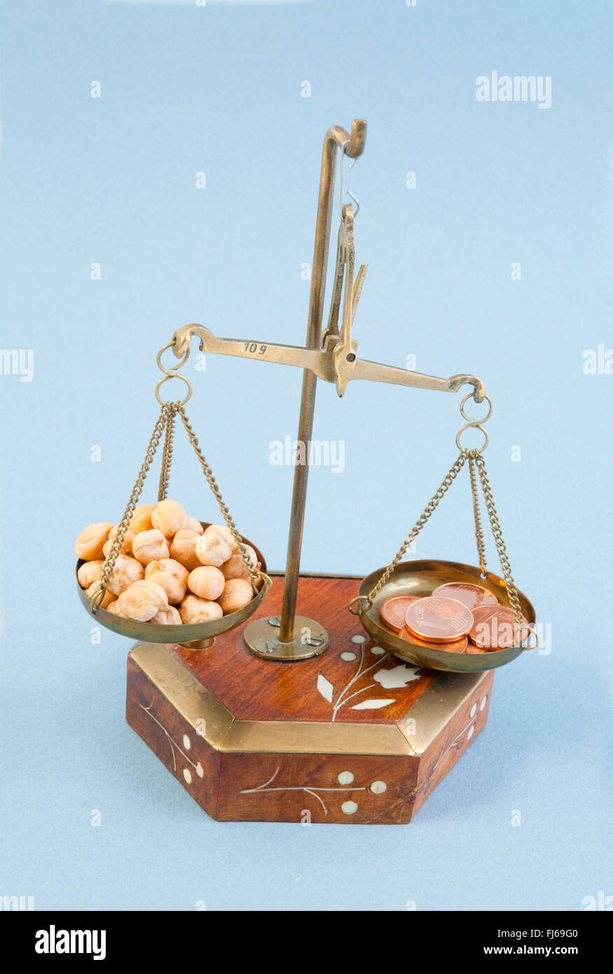 Weighing scale coins hi-res stock photography and images - Alamy