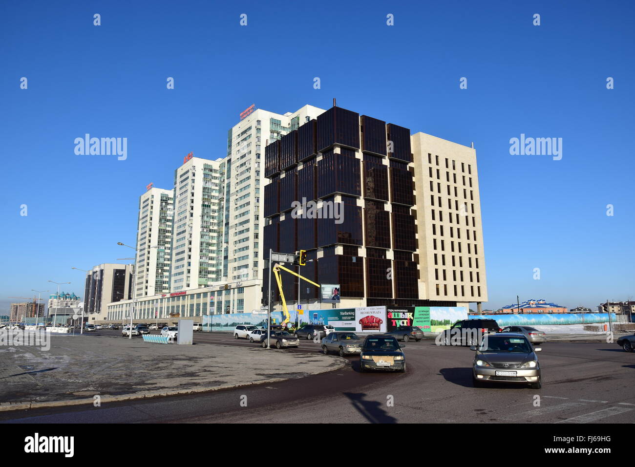 Street view in Astana, Kazakhstan, in winter Stock Photo - Alamy