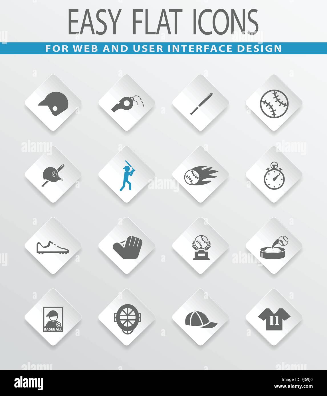 Baseball Icons set Stock Vector Image & Art - Alamy