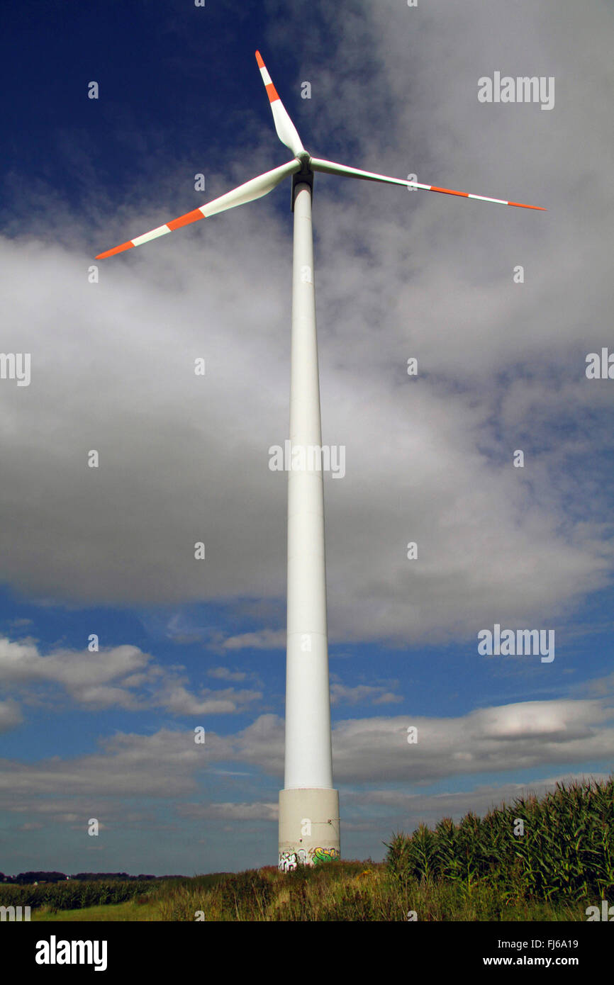 wind turbine, Germany, North Rhine-Westphalia Stock Photo - Alamy