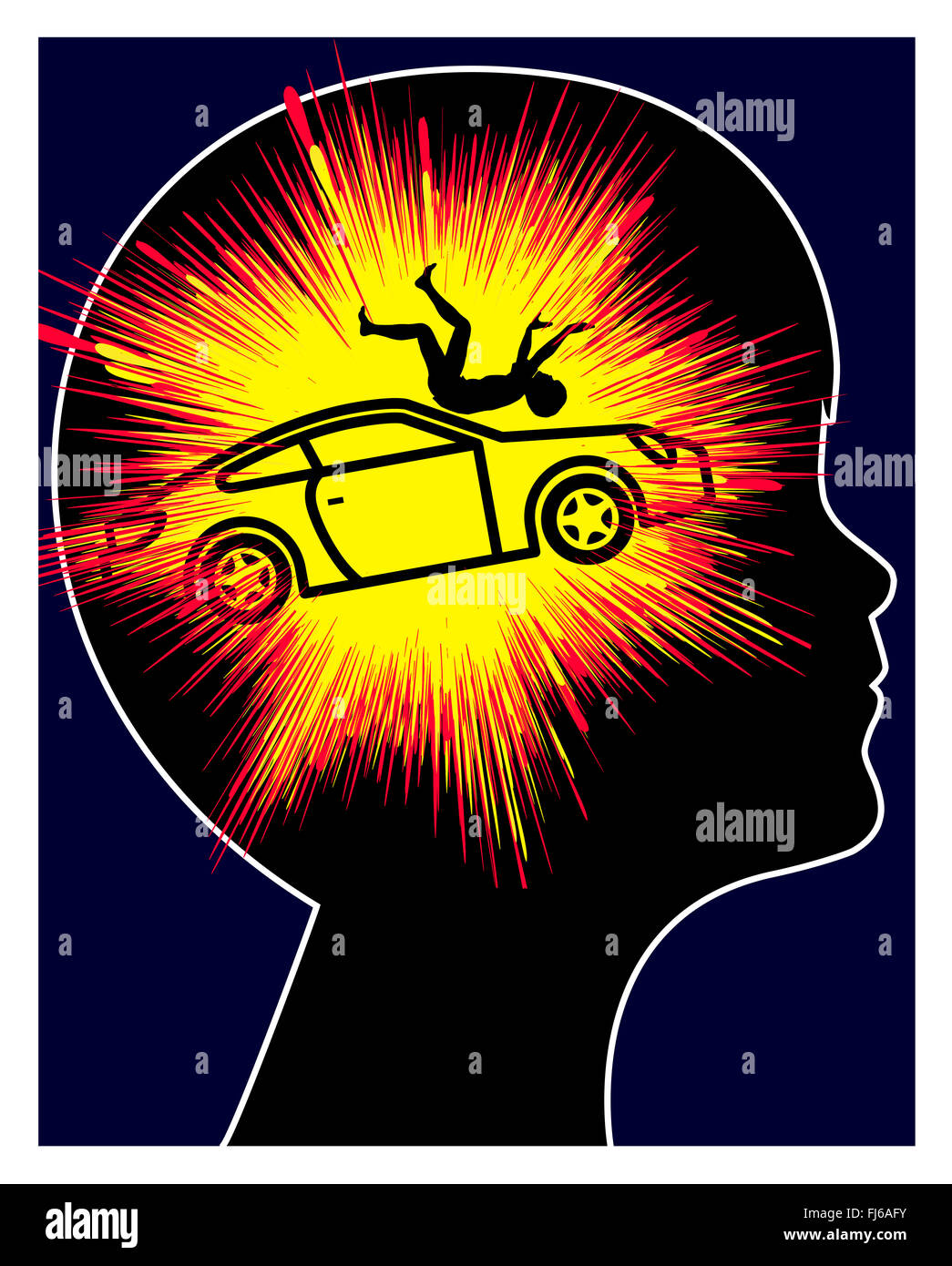 Child with car accident trauma Stock Photo - Alamy