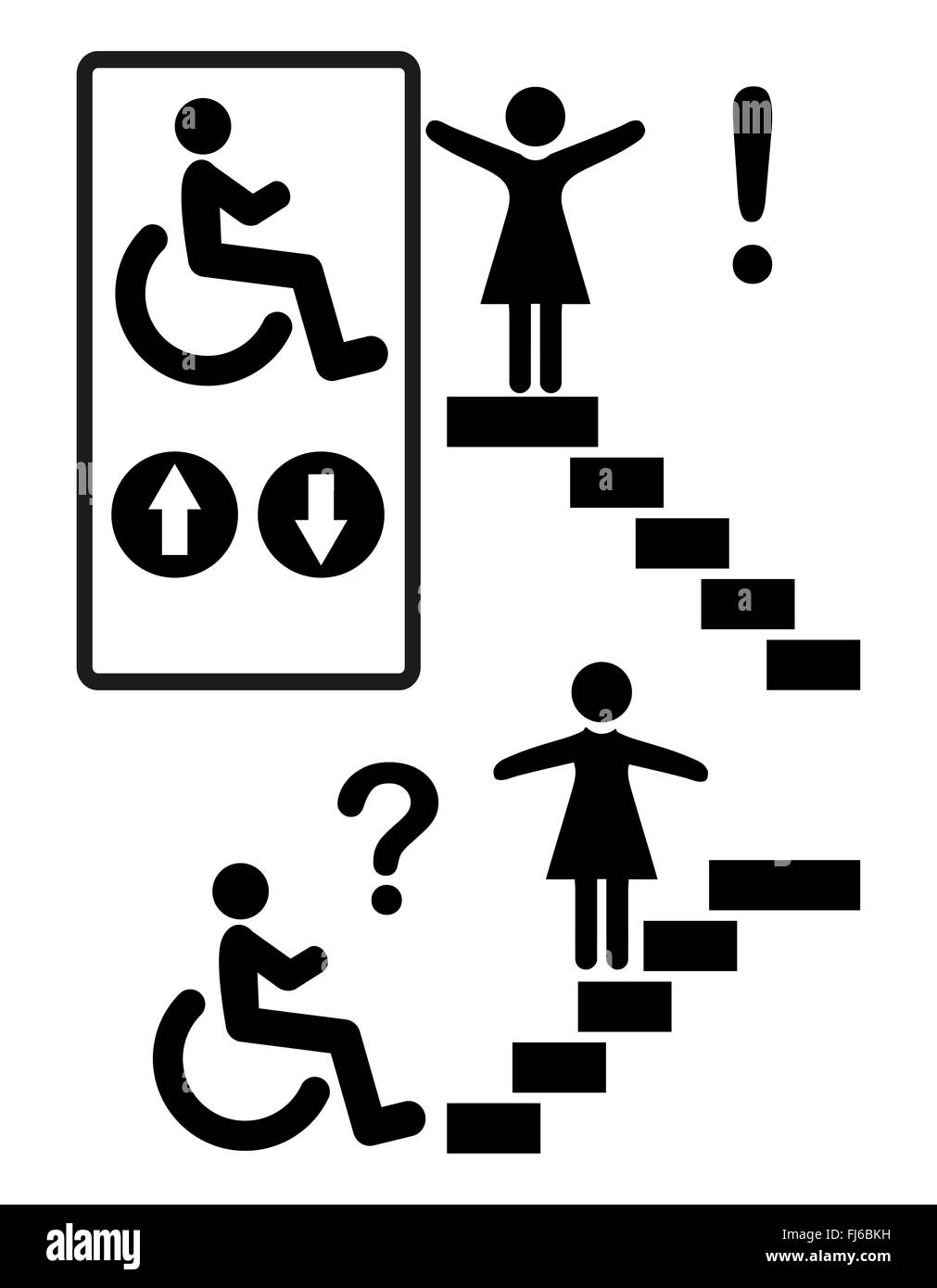 Wheelchair inclusion Black and White Stock Photos & Images - Alamy