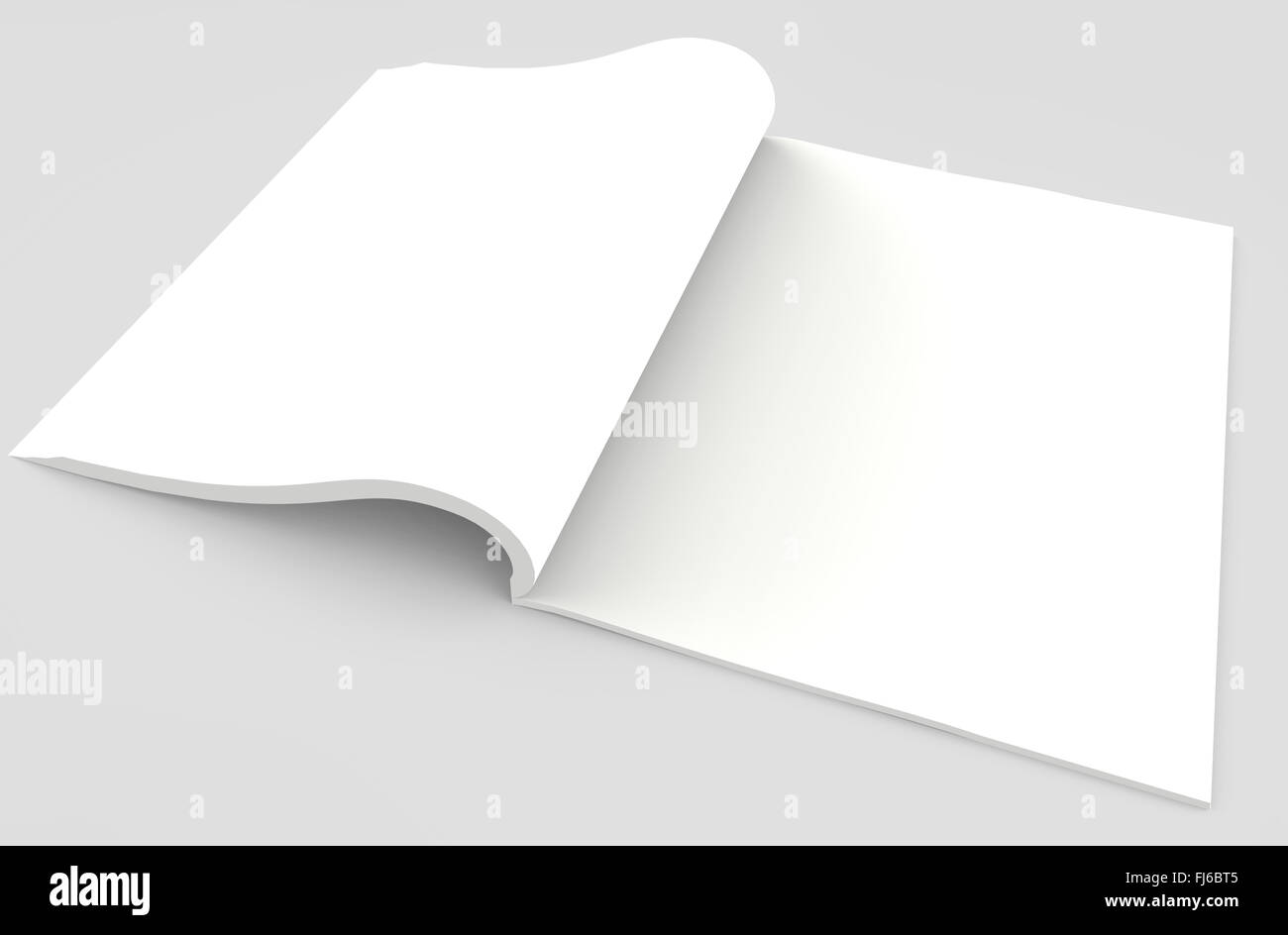Magazine open on a grey background for your mockup Stock Photo - Alamy