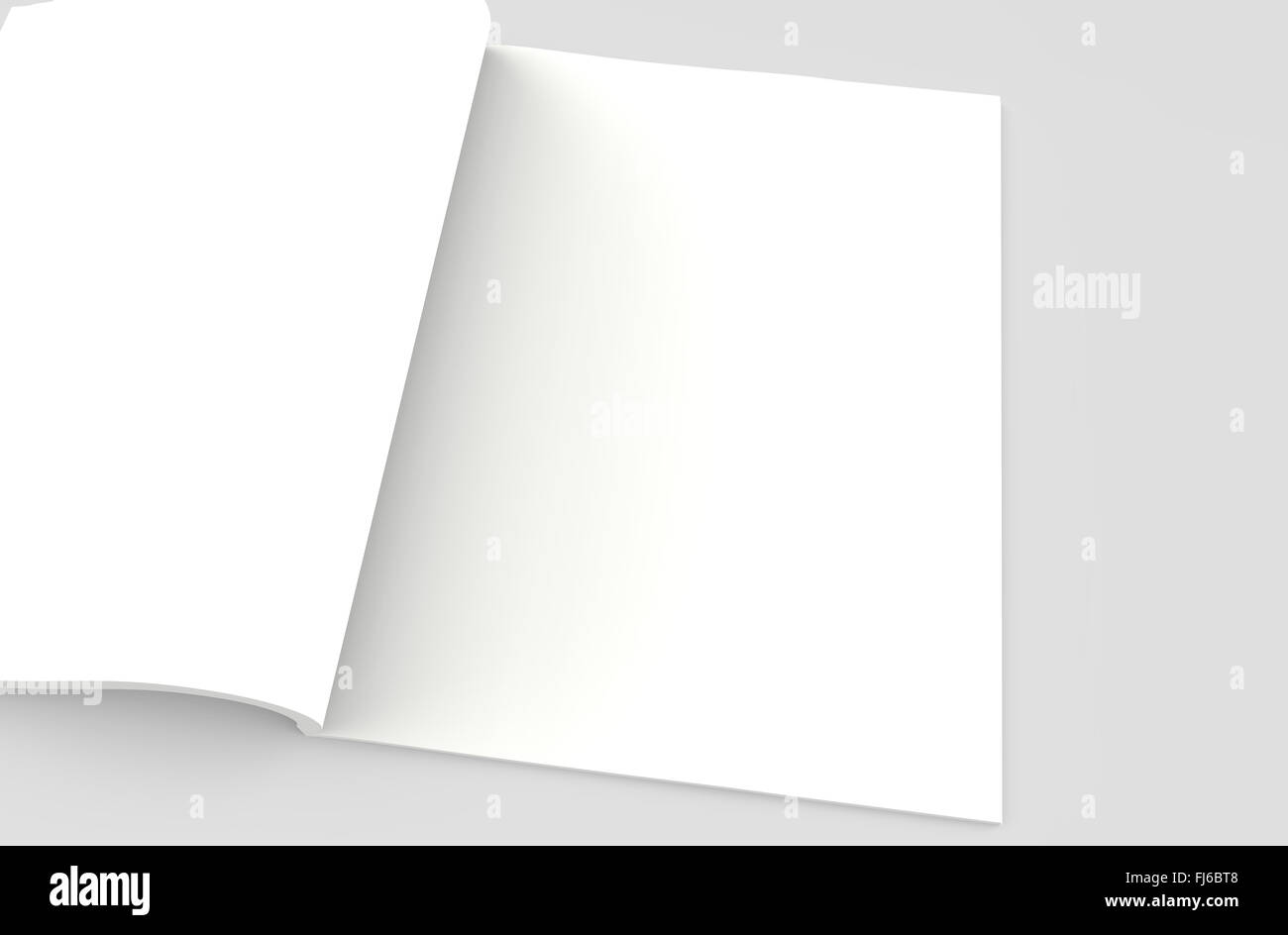 Magazine open on a grey background for your mockup Stock Photo - Alamy
