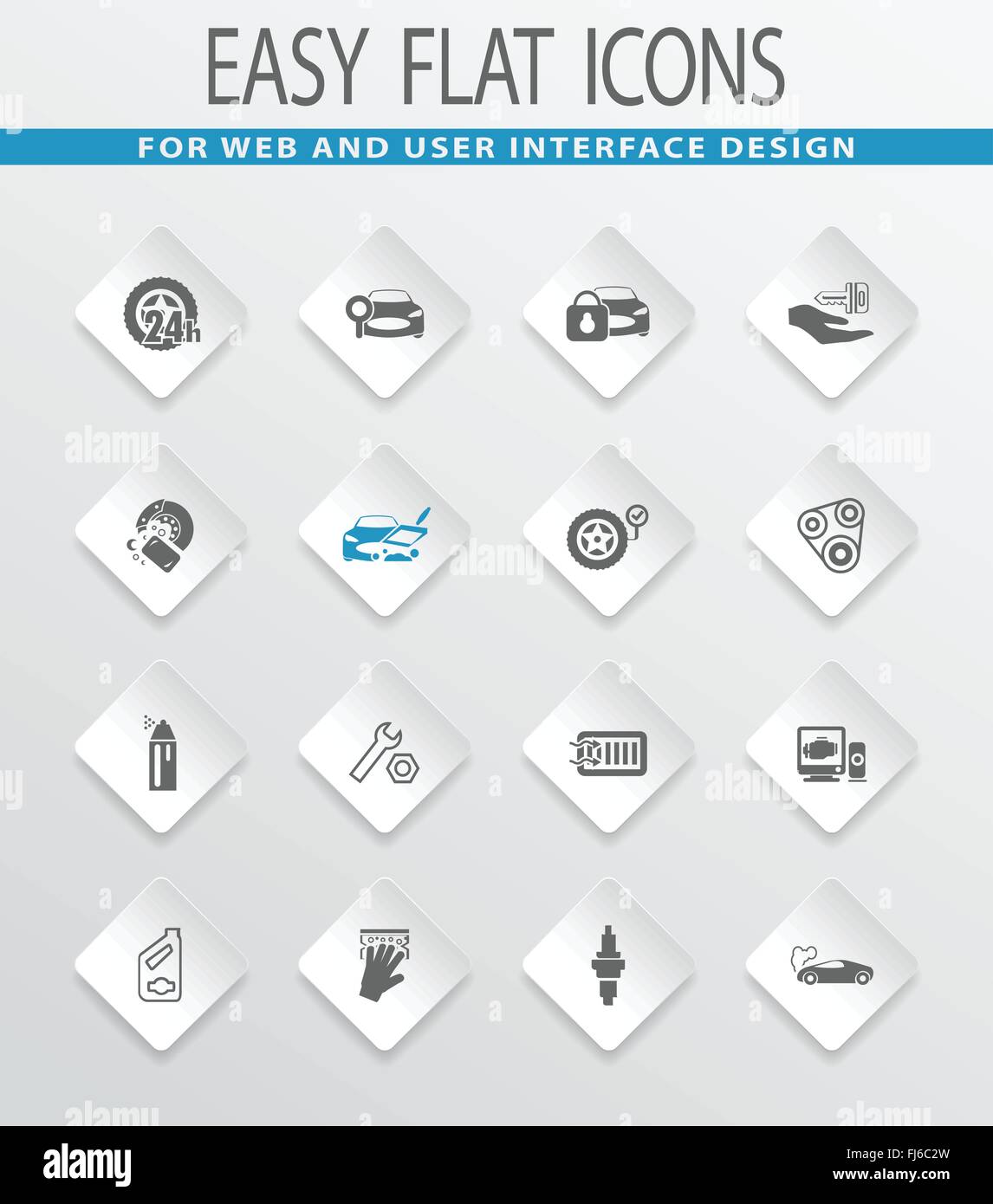 Car shop icons set Stock Vector Image & Art - Alamy