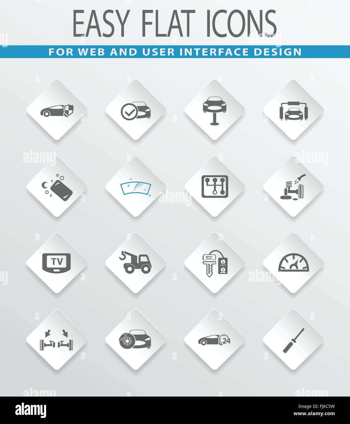 Car shop icons set Stock Vector Image & Art - Alamy