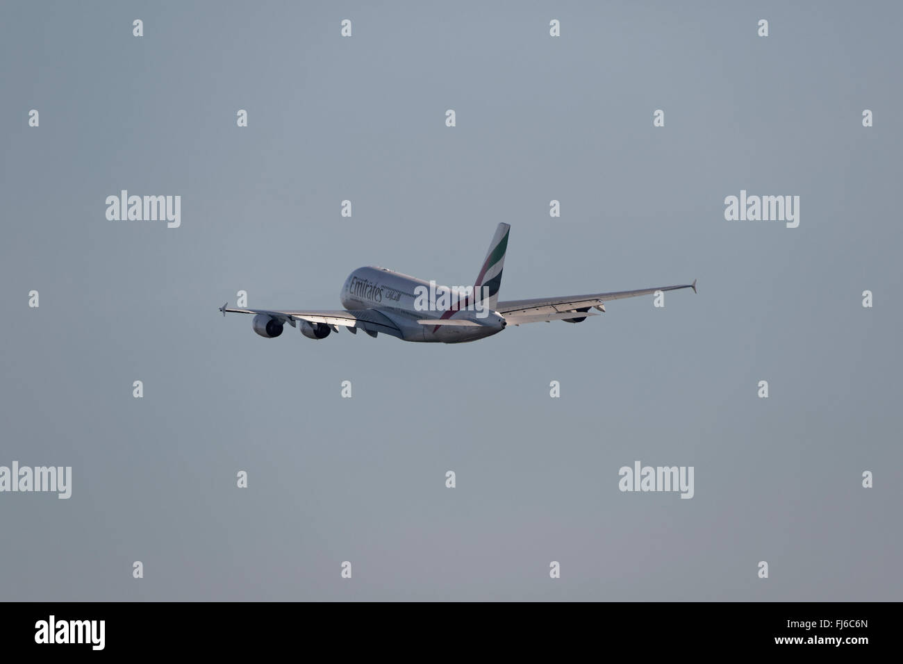 Aviation aircraft jet commercial passenger emirates taking off airborne ...