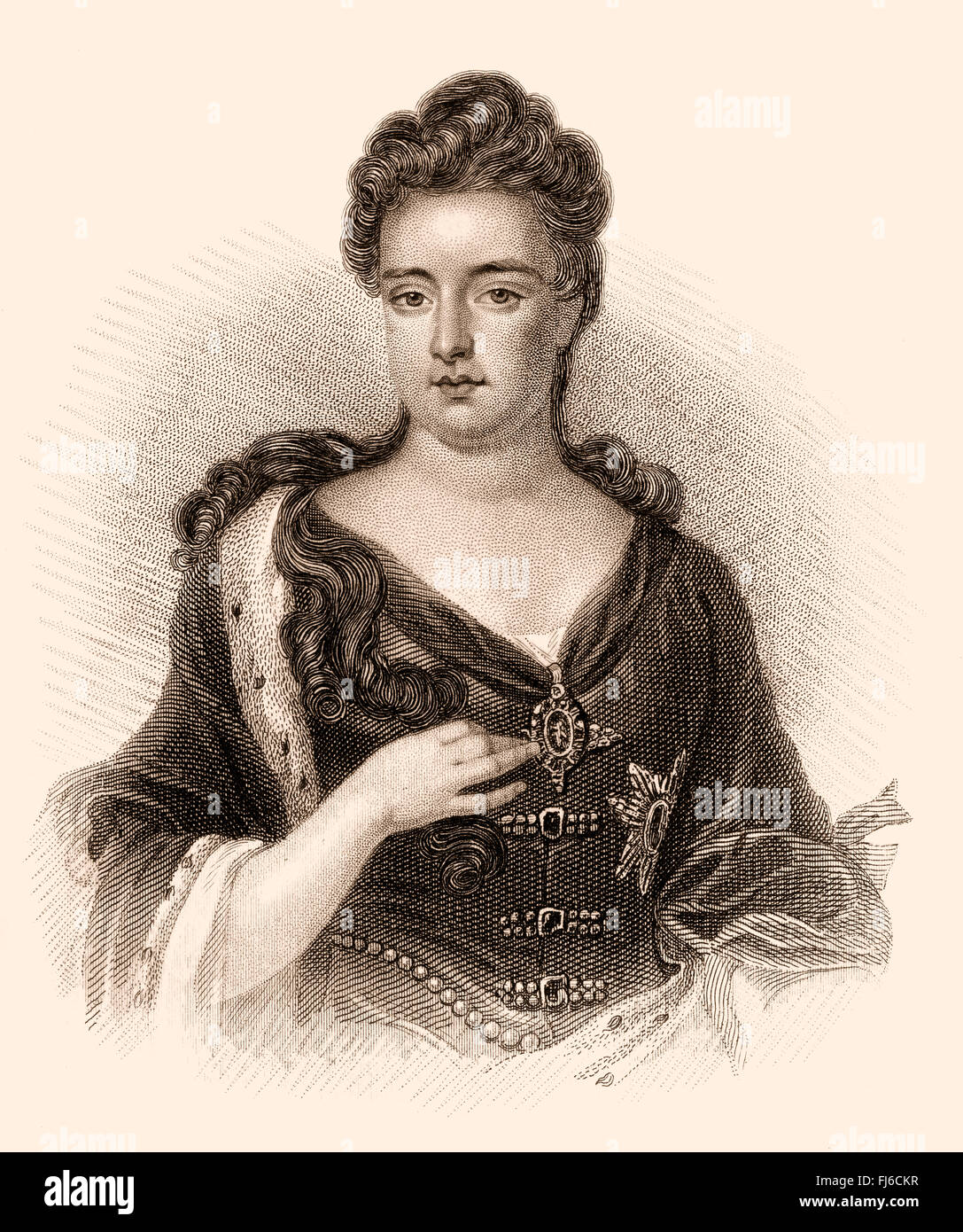 Anne, 1665-1714, Queen of England, Scotland and Ireland Stock Photo - Alamy