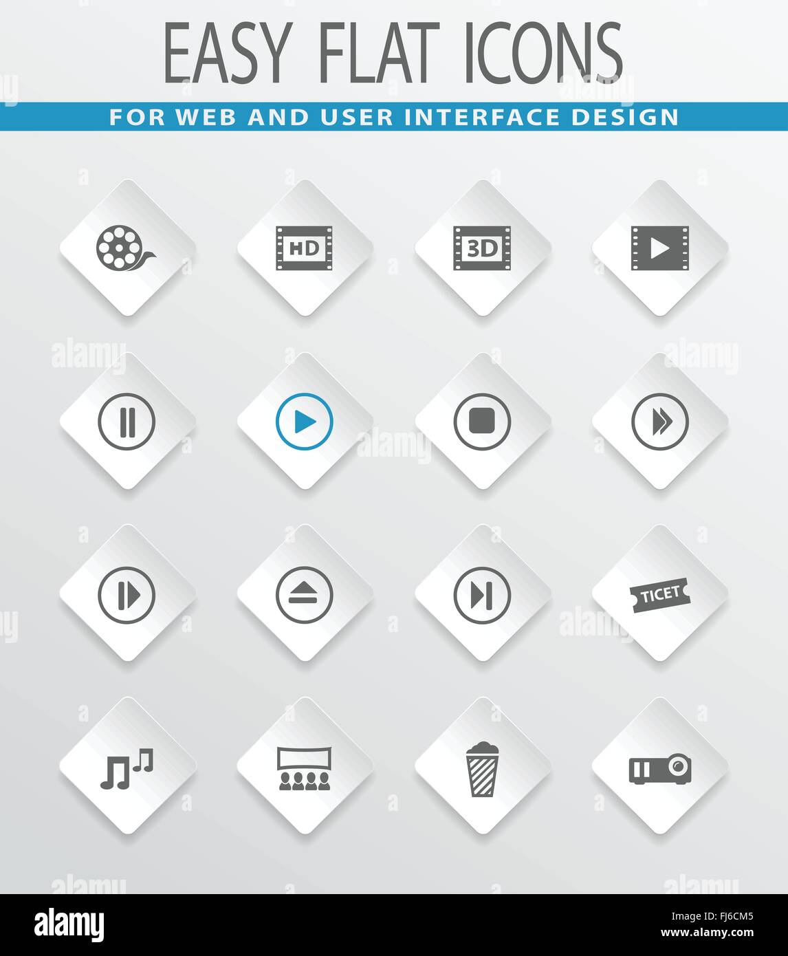 Cinema icons set Stock Vector Image & Art - Alamy