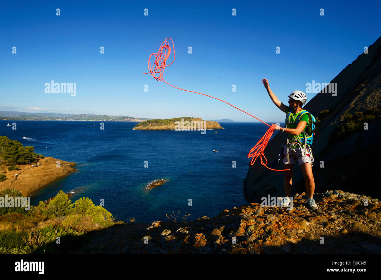 Throwing A Rope High Resolution Stock Photography and Images - Alamy