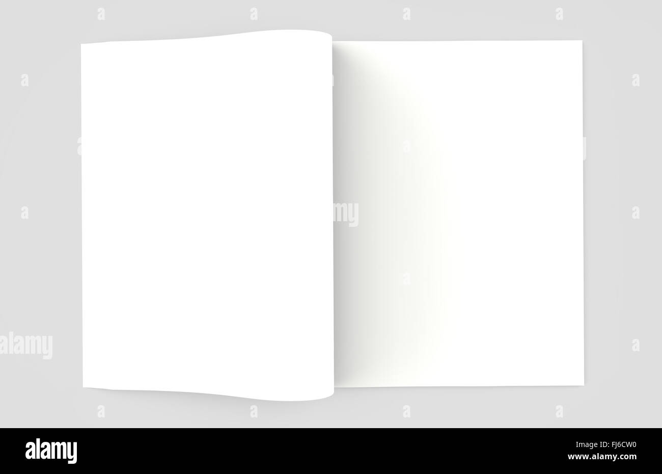 Magazine open on a grey background for your mockup Stock Photo - Alamy