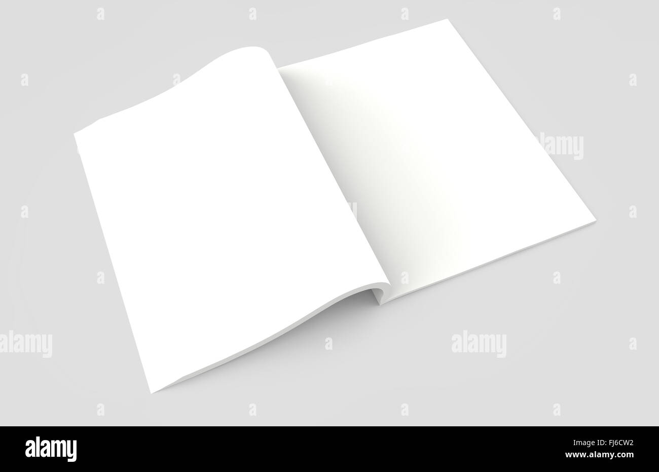 Magazine open on a grey background for your mockup Stock Photo - Alamy