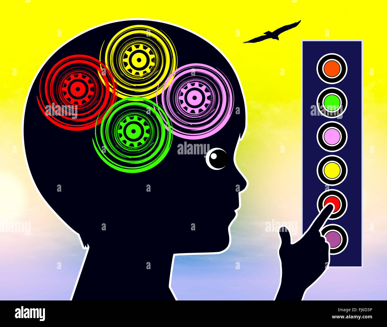 Self-learning Concept for Kids Stock Photo - Alamy