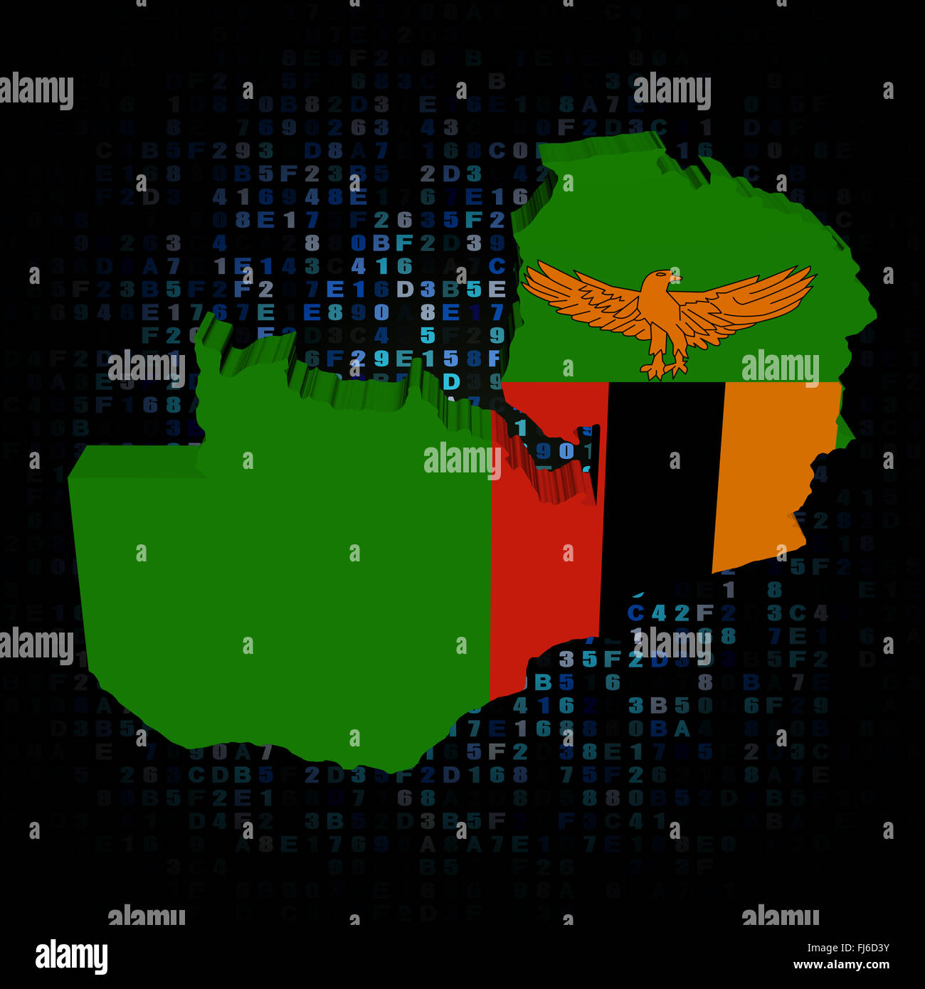 Zambia map hi-res stock photography and images - Alamy